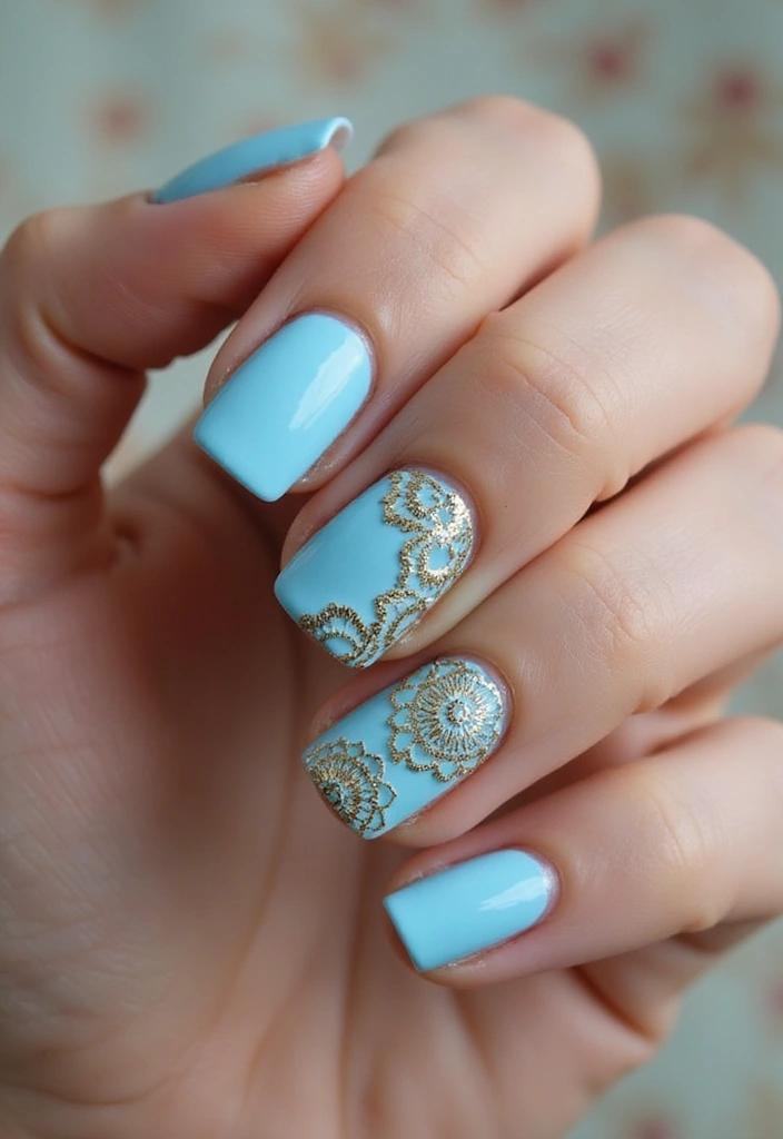 20 Unique Blue and Gold Nail Ideas That Will Blow Your Mind (And ...